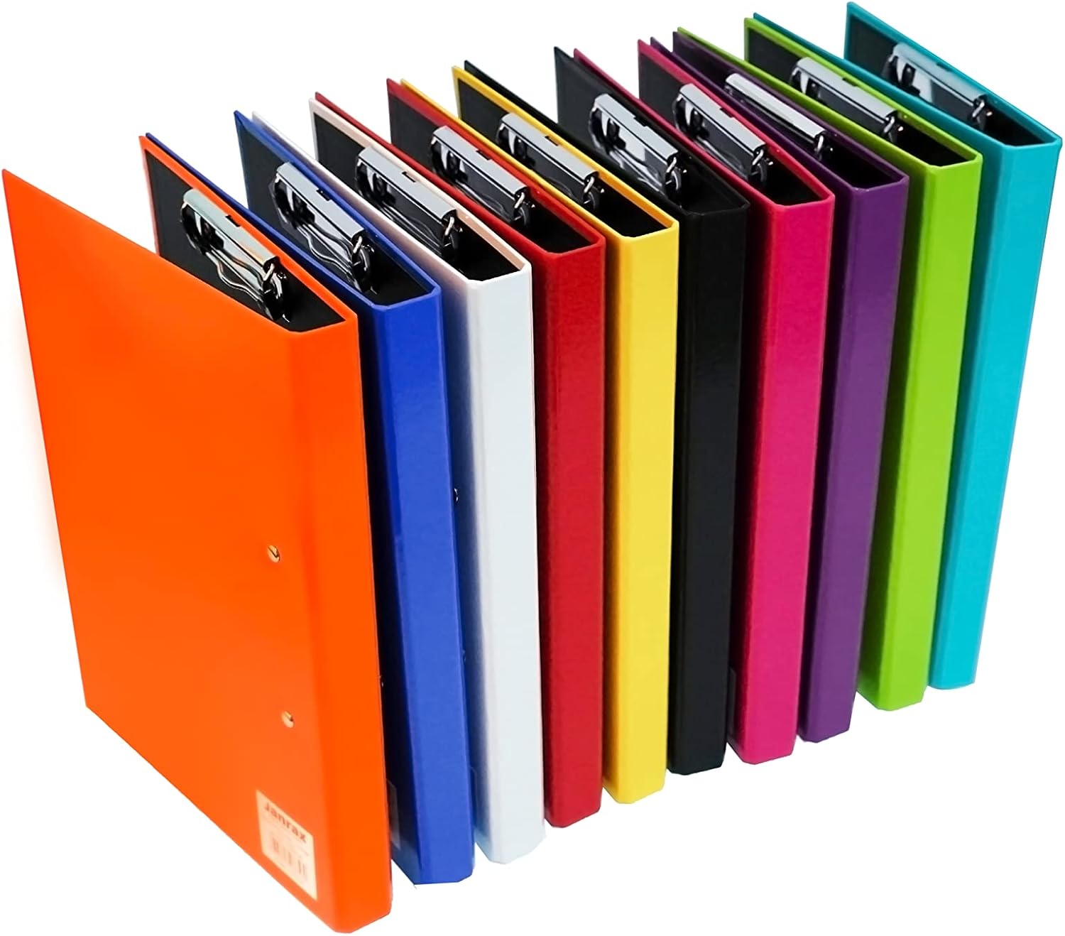 Pack of 10 Assorted Colour A4 Clipboard Document Clamp File Folders ...