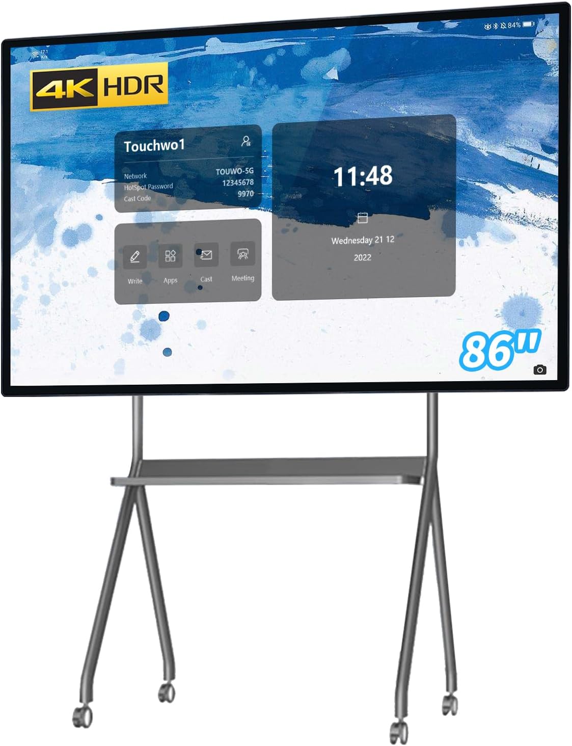Amazon.com: TouchWo 86 inch Touchscreen Monitor Smart Board, 4K ...