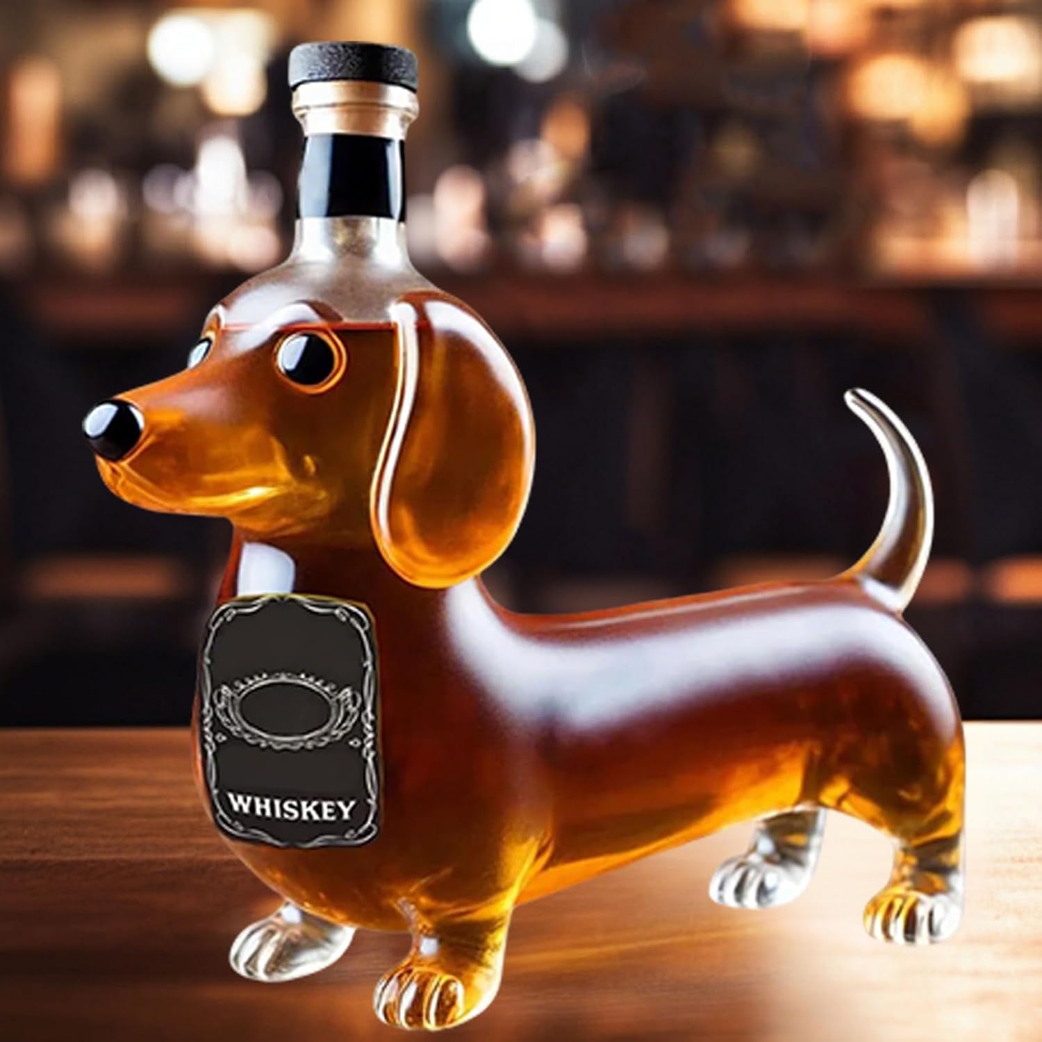 Amazon.com: Dachshund Dog Whiskey Bottle, Funny Dachshund Whiskey ...