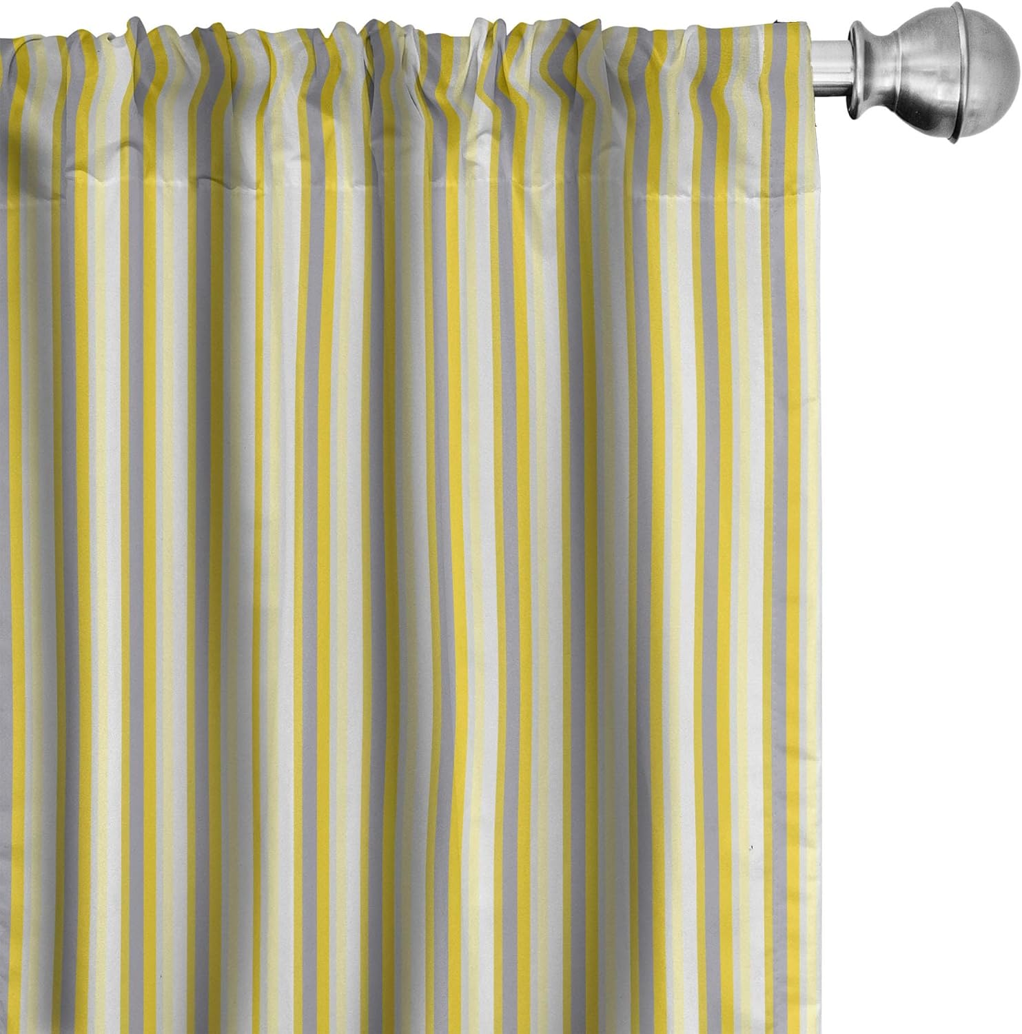 Amazon.com: Ambesonne Yellow Curtains, Classical Pattern with Vertical ...