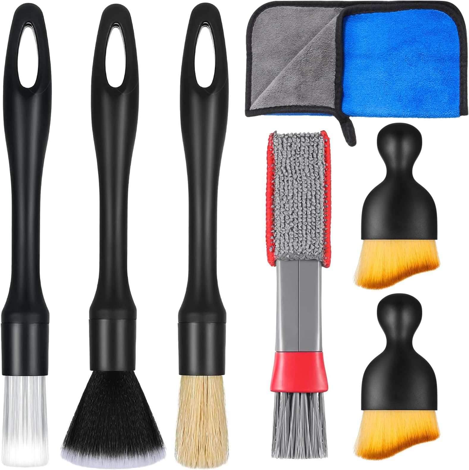 Amazon.com: Zhtulck Car Detailing Brush, 7 PCS Car Interior Brush Set ...