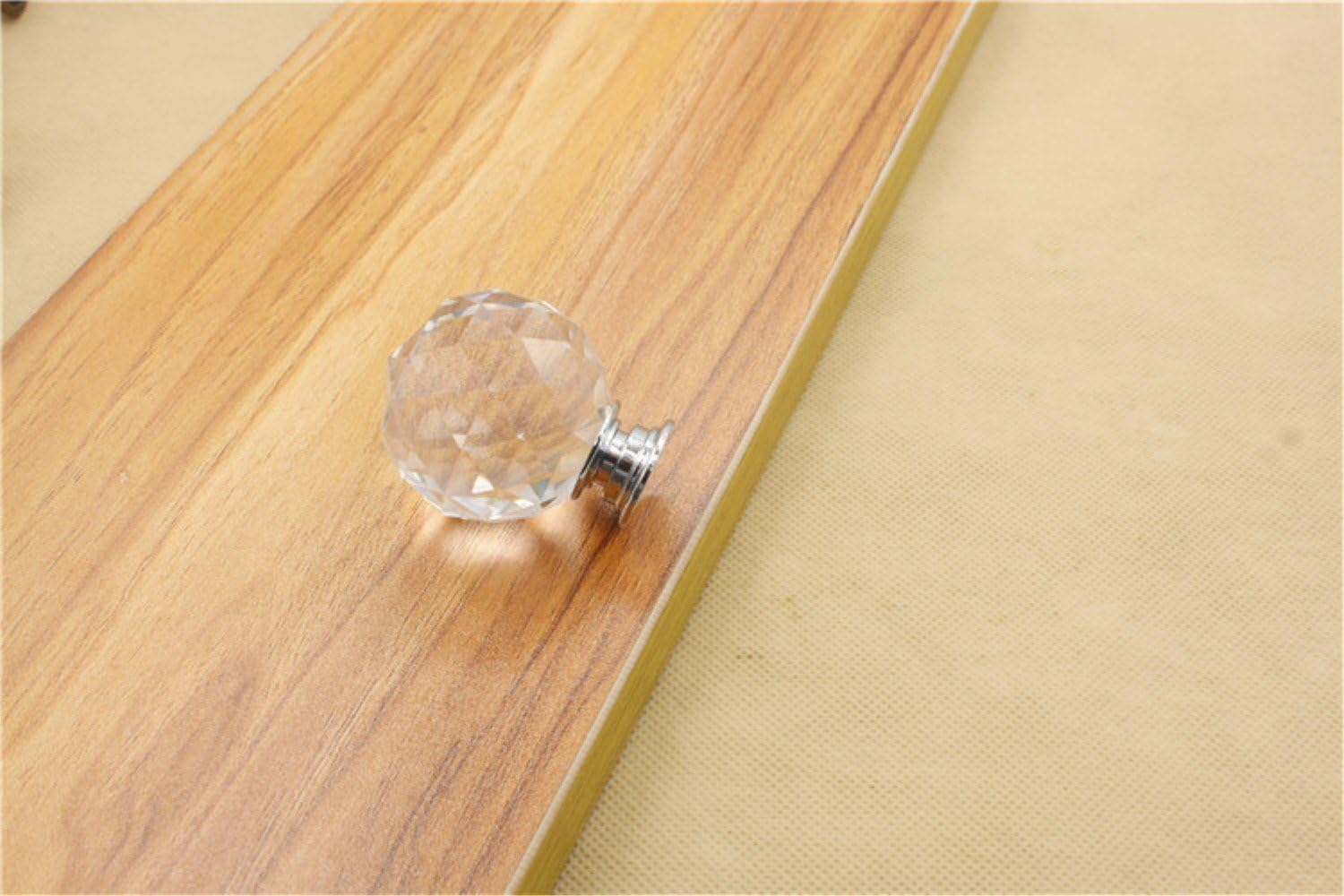 5pcs/Set Diameter 40mm Transparent Spherical Type Crystal Drawer pulls ...