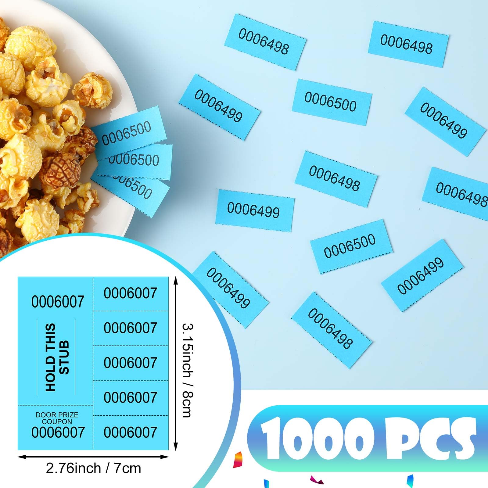 Snapklik.com : Kosiz 1000 Sheets 5 Bid Raffle Ticket Sheets Chinese ...