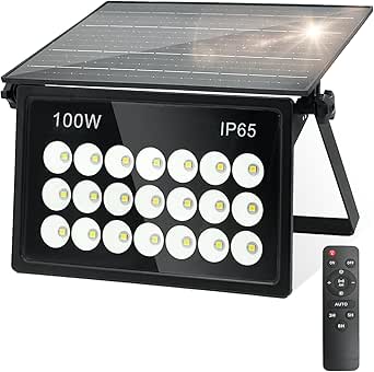 100W Powerful Solar Flood Lights - Bosite Portable & Foldable 6500K ...