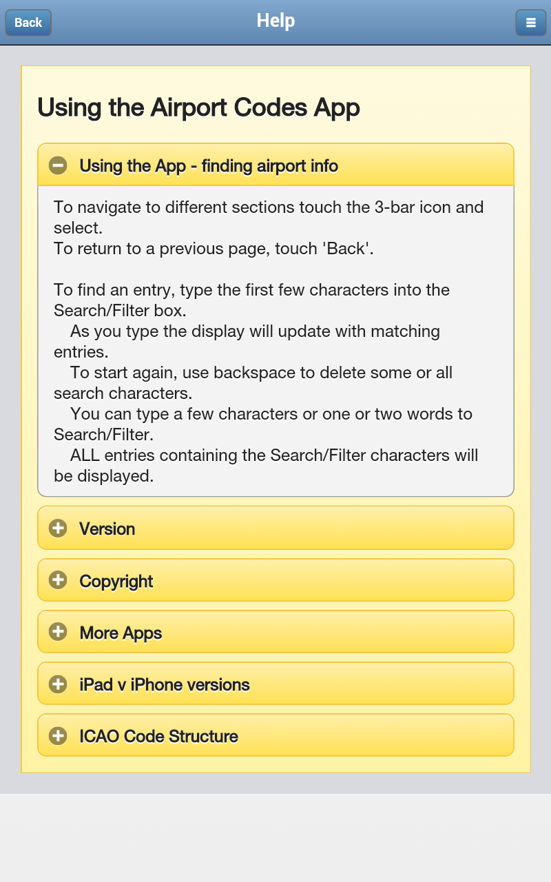 Airport Codes Database - App on Amazon Appstore