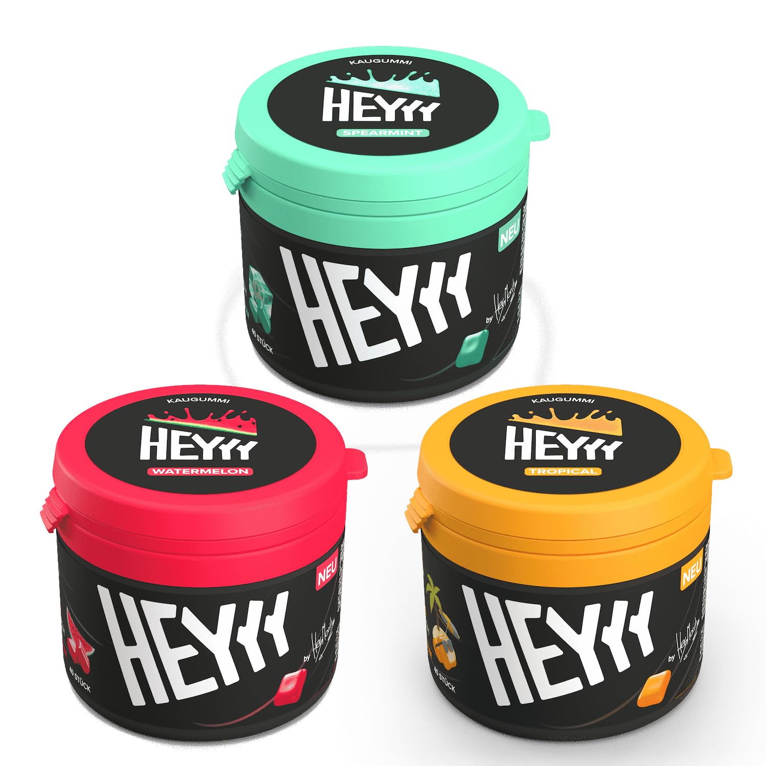 Heyyy Kaugummi Set Spearmint Watermelon Tropical von HeyMoritz Set by ...