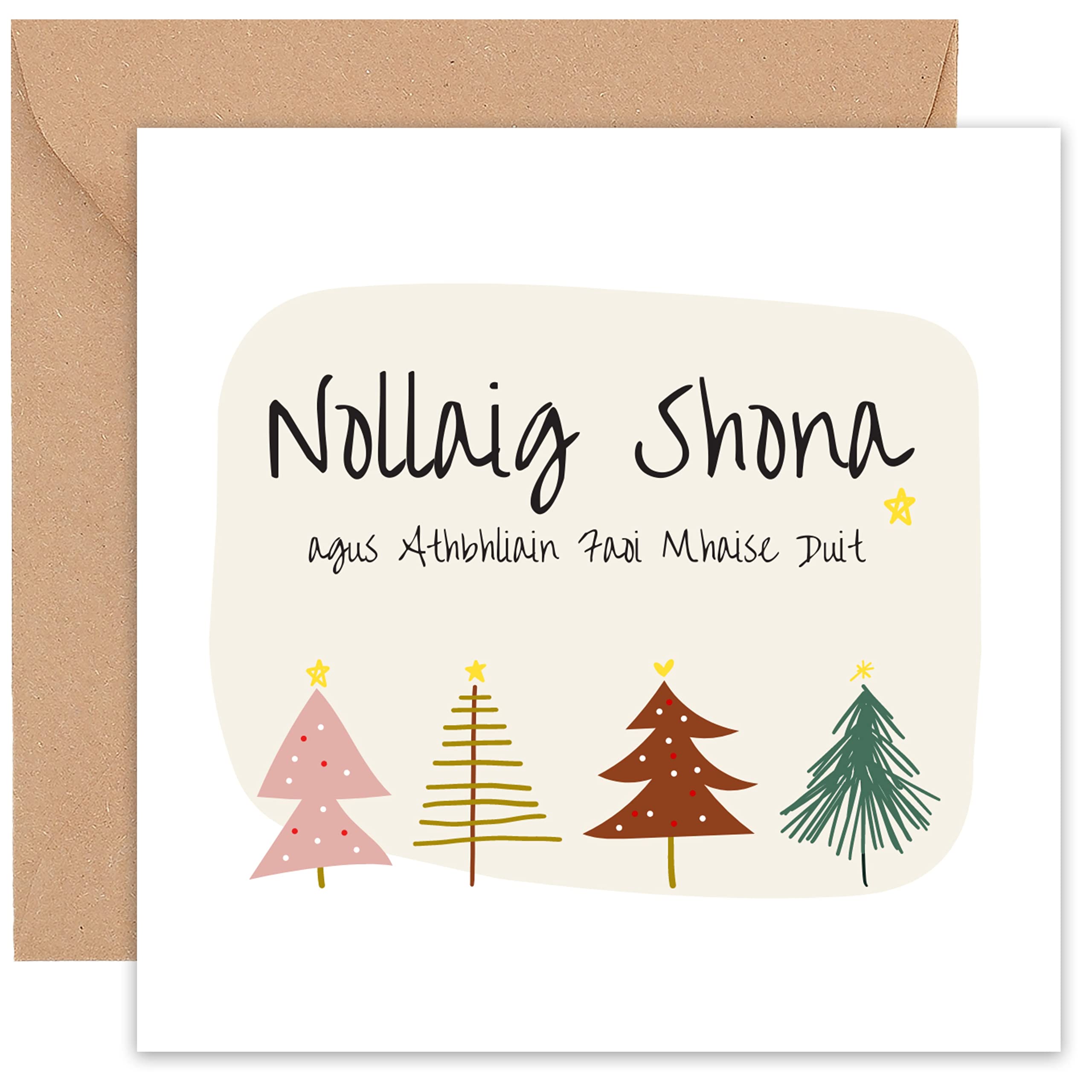 Nollag Shona Cat Irish Christmas Prints, Christmas Wreath Nollaig