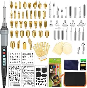 110Pcs Wood Burning Kit Professional Pyrography Wood Burning Pen Kit ...