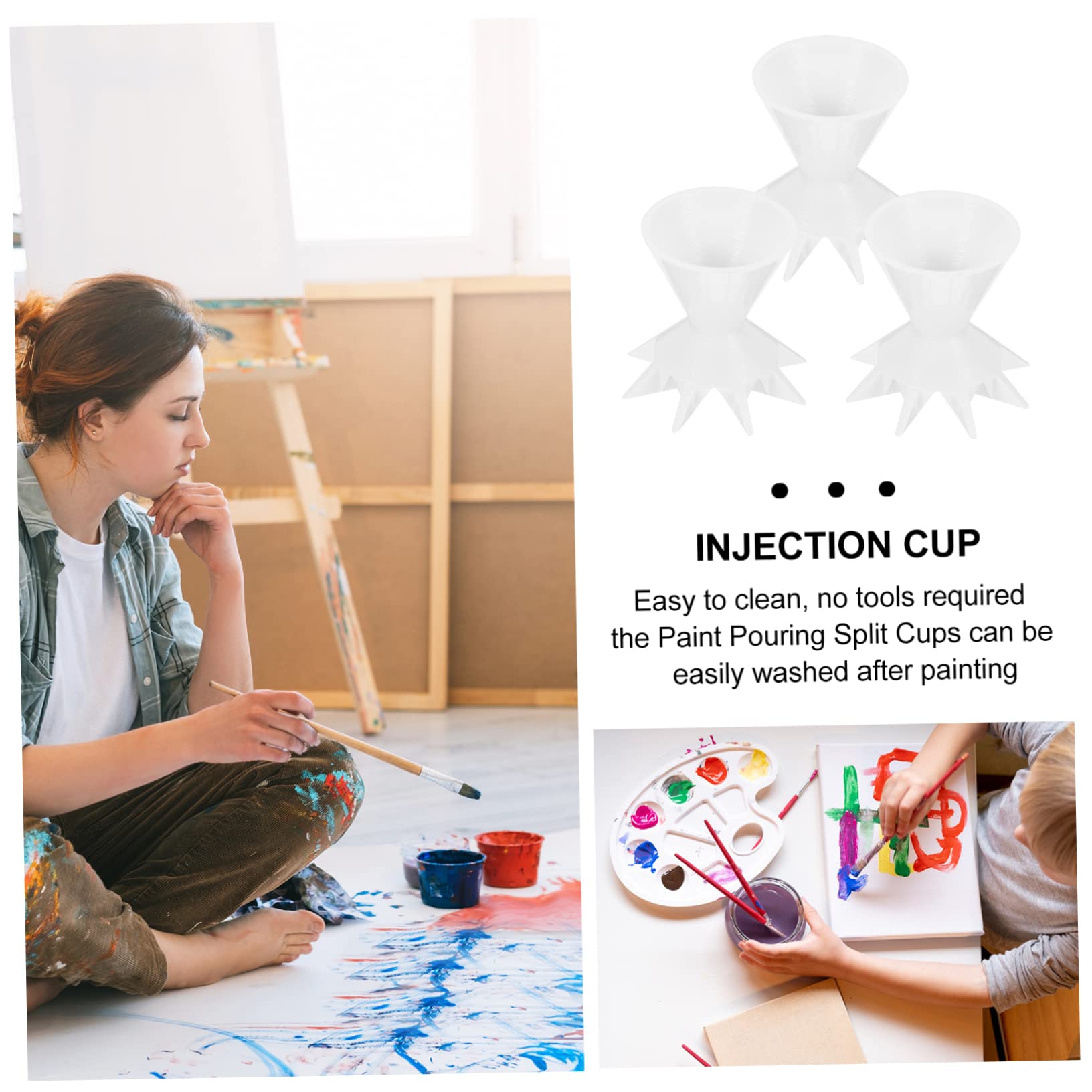 Silicone For Acrylic Paint Pouring 10oz Split Cup For Acrylic Pouring ...