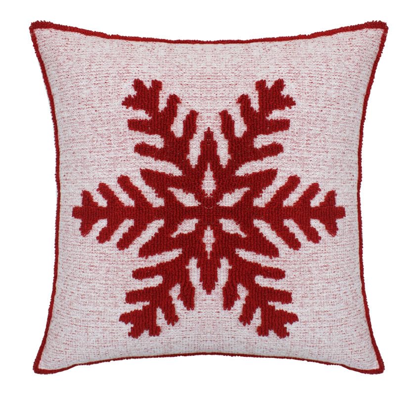 Buy Weave India Home Decorative Chirstmas Design One Snowflakes Cushion ...