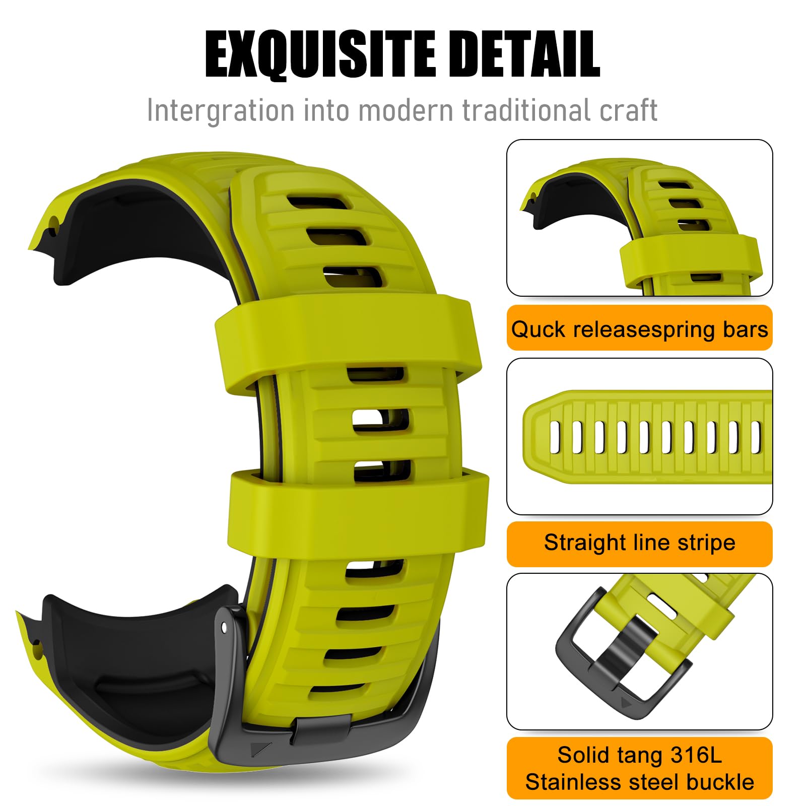 Snapklik.com : OVERSTEP For Garmin Instinct 2X Band, Soft Silicone ...