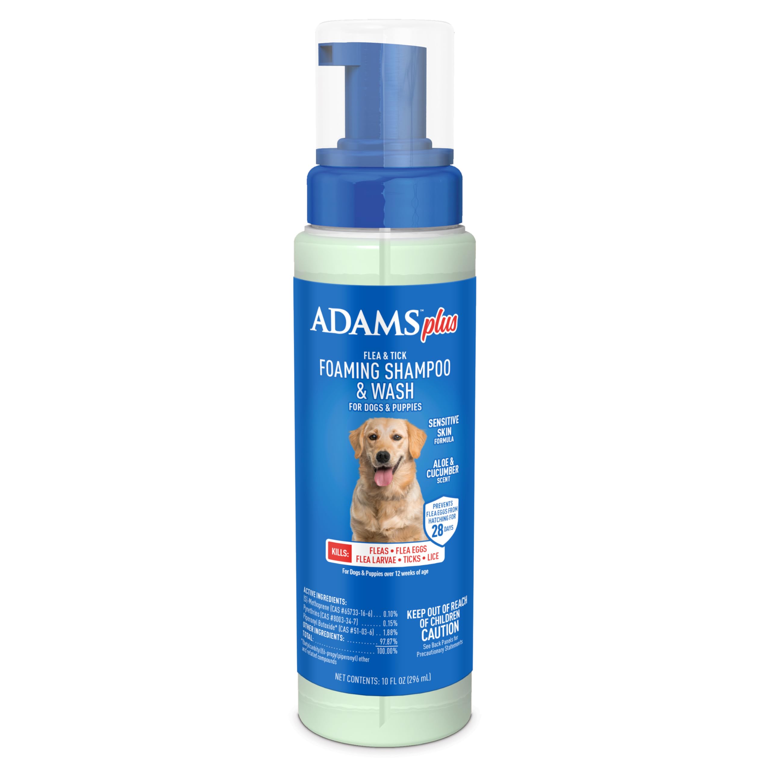 Amazon.com : Adams Plus Flea & Tick Foaming Shampoo & Wash for Dogs ...