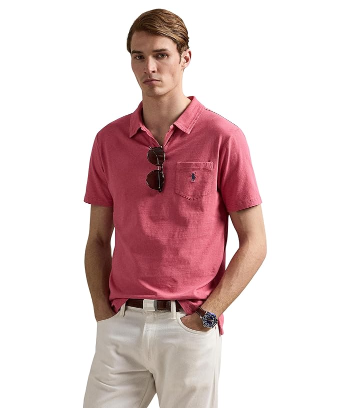 Men's Polo Ralph Lauren Standard Fit Cotton-linen Polo Shirt | Zappos.com