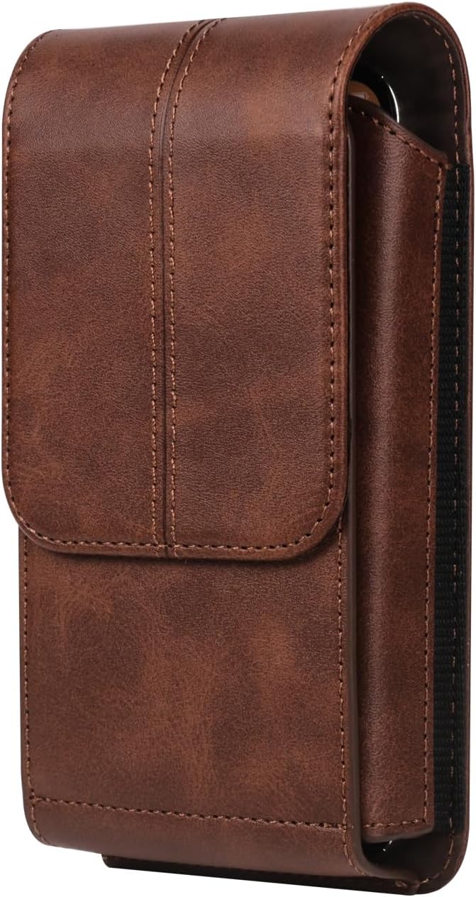 Leather Pouch for Mobile Phone Men Brown Belt Clip Bag Pouch Case Men ...