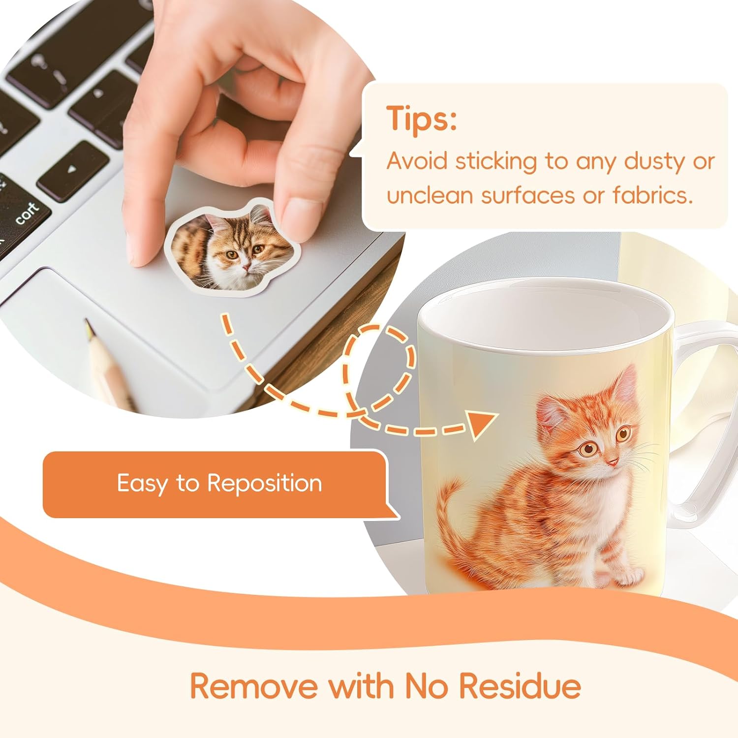 Printable Vinyl Sticker Paper 110 Sheets -Glossy White Sticker Paper Waterproof, Sticker Printer ...