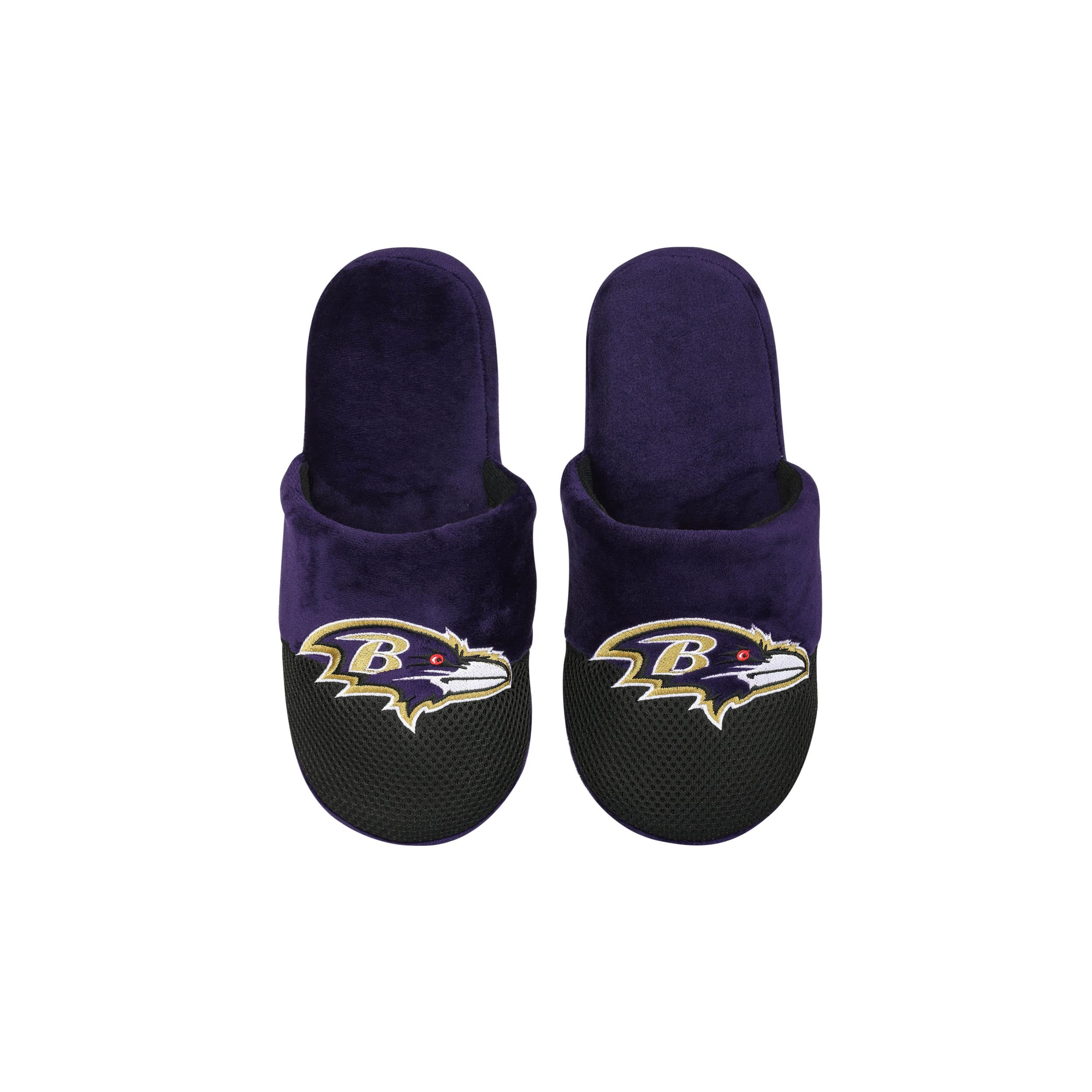 Snapklik.com : FOCO Baltimore Ravens NFL Youth Logo Staycation Slippers - L
