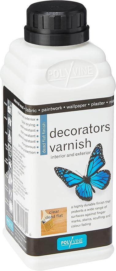 Polyvine Decorator's Dead Flat Varnish Pint / 500ml - Household ...
