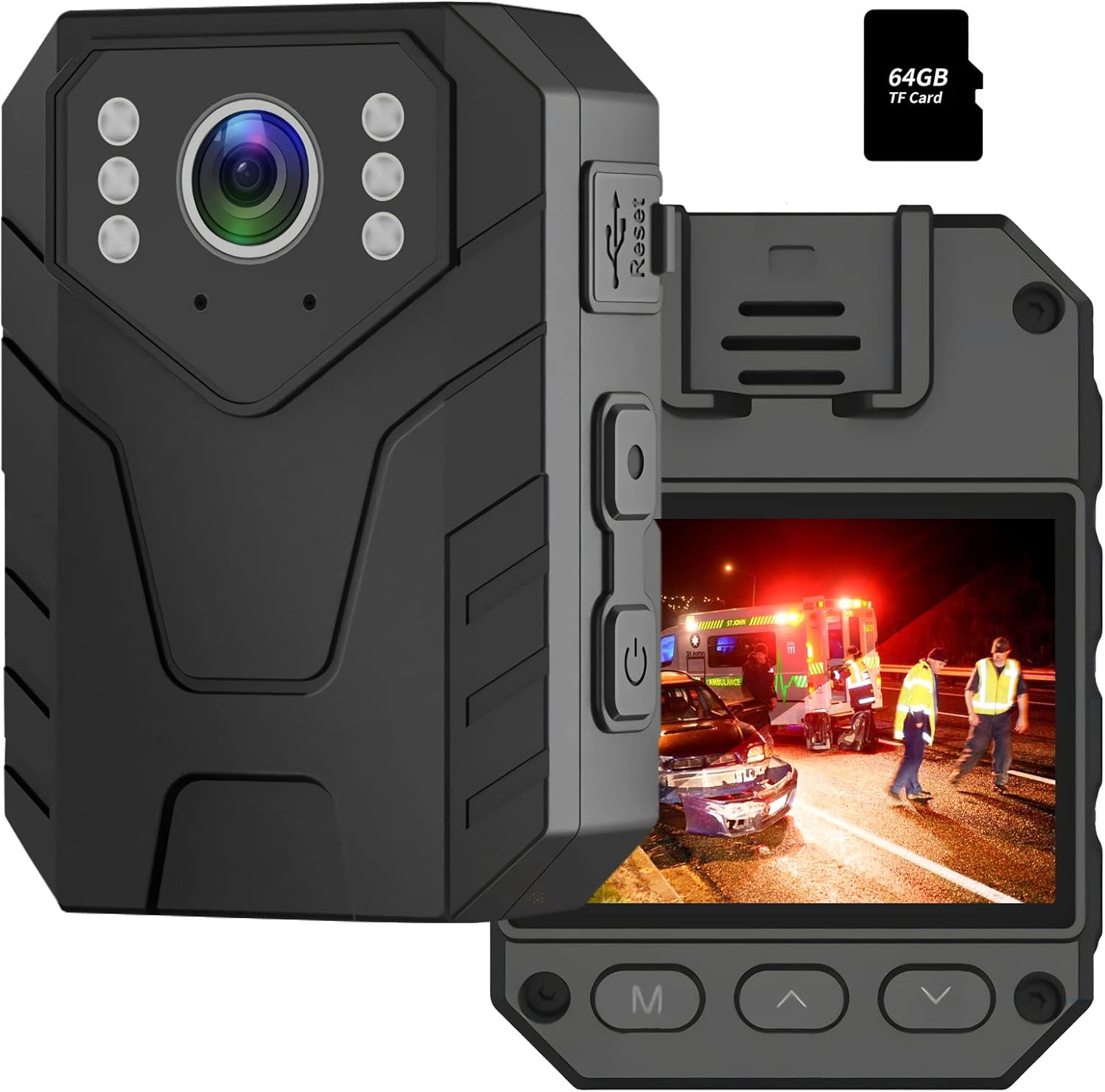 SRIKEKL 1080P Body Cameras with Audio and Video, 2.0” LCD Infrared ...