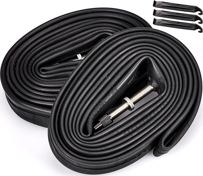 BEAUGIREW 2 Pack 700C Road Bike Tubes 700 x 25C/28C/30C/32C FV 60mm Long Presta Valve Bicycle ...