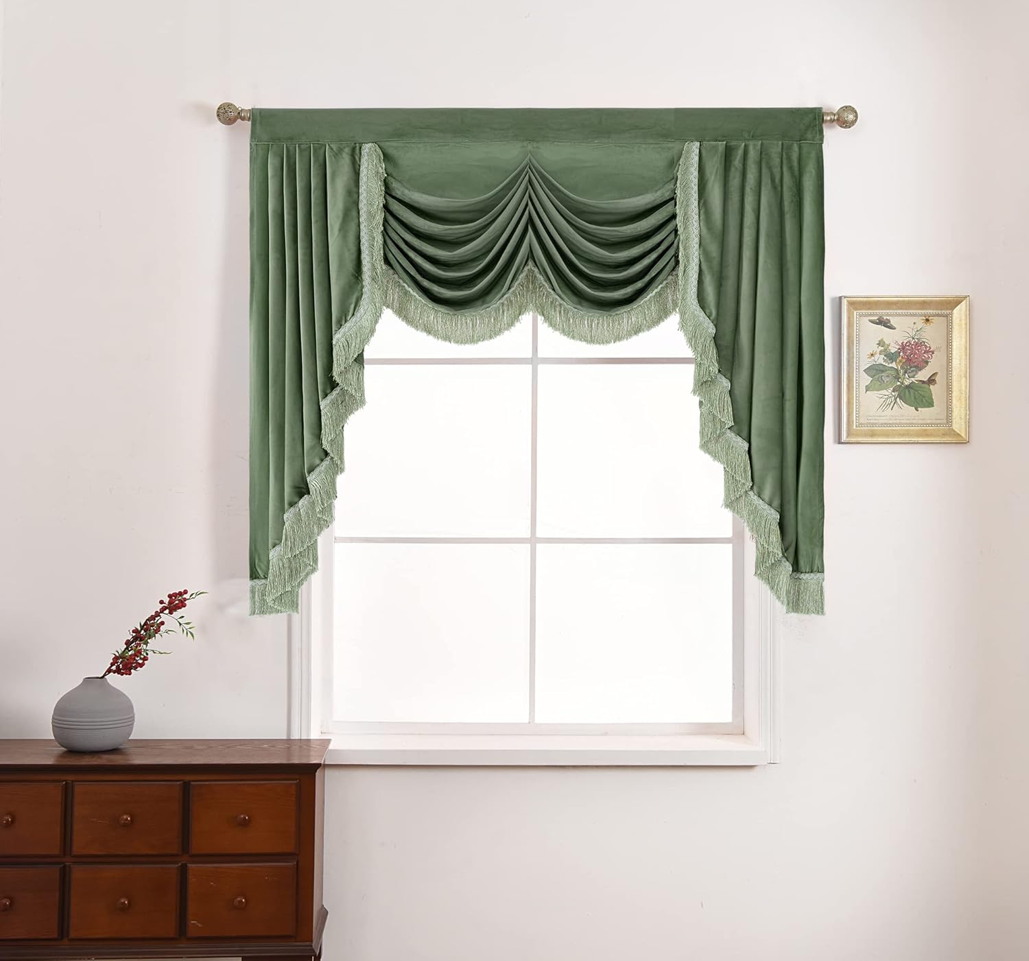 Amazon.com: NAPEARL Premium Velvet Valance Curtains for Living Room ...