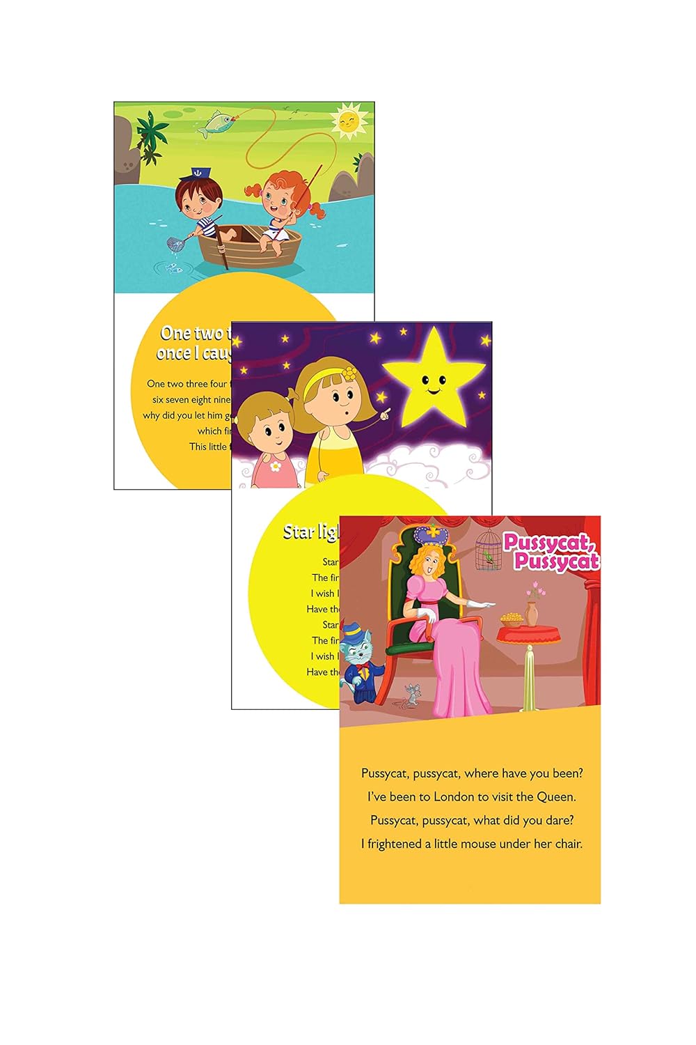 Nursery Rhymes Sticker Poster Combo For Kids Learning|Set Of 3|Toddlers ...