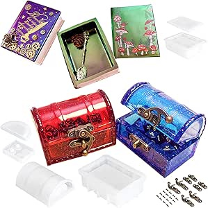 Amazon.com: Resin Box Silicone Molds Set of 2, Treasure Chest and Magic ...