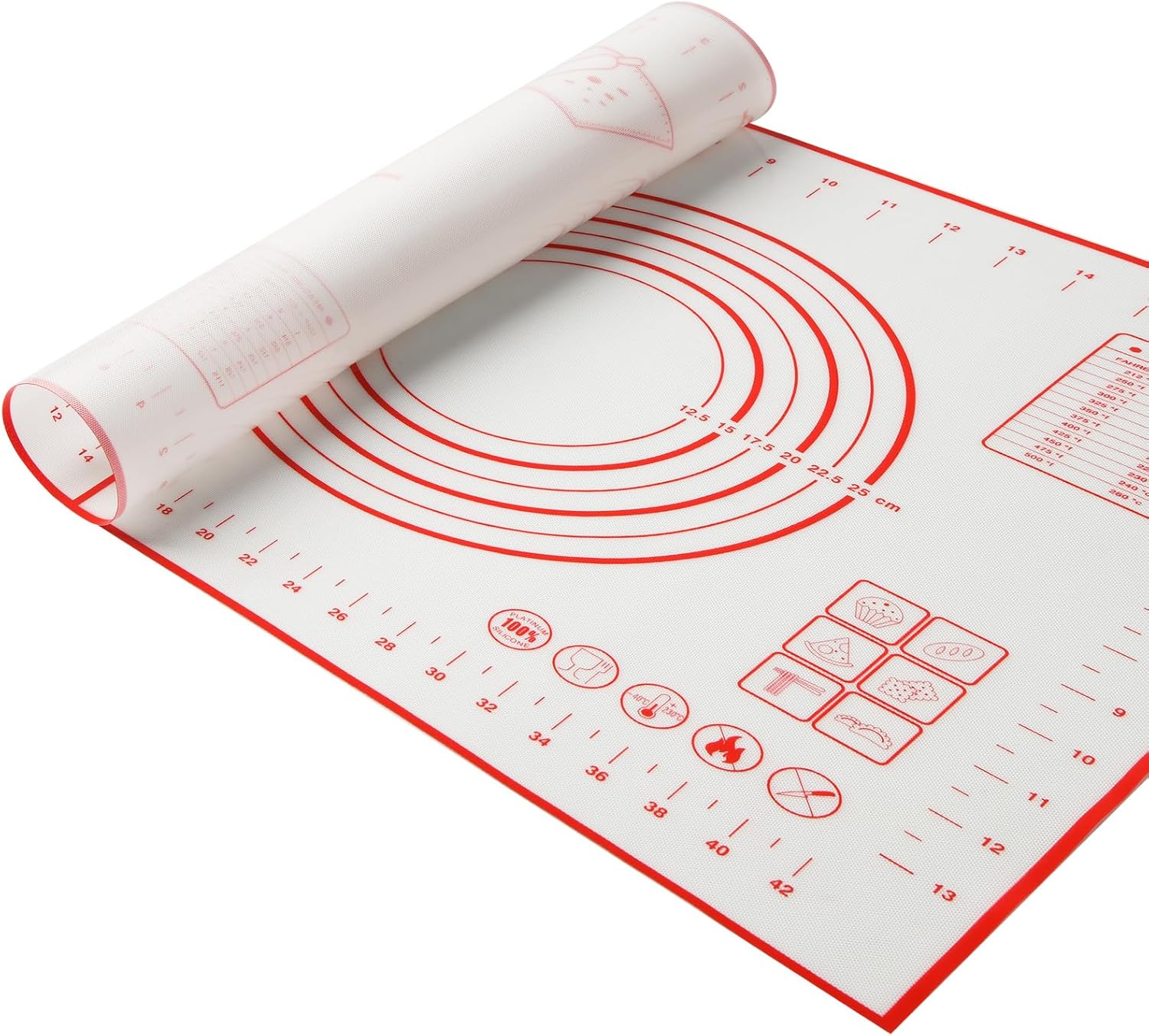 Amazon.com: Non-Slip Silicone Baking Mat, Reusable Non-Stick Baking ...