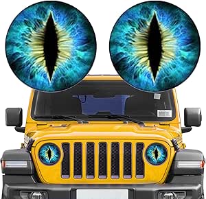 Amazon.com: USTOPF1T Beast Eyes Headlight Decals, Funny 3D Round ...