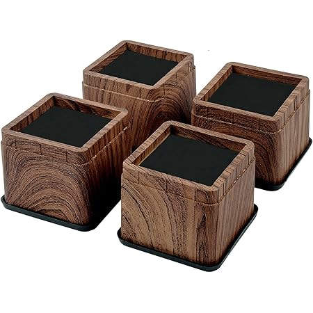 Amazon.com: MEETWARM 3 inch Bed Risers Heavy Duty Stackable Furniture ...