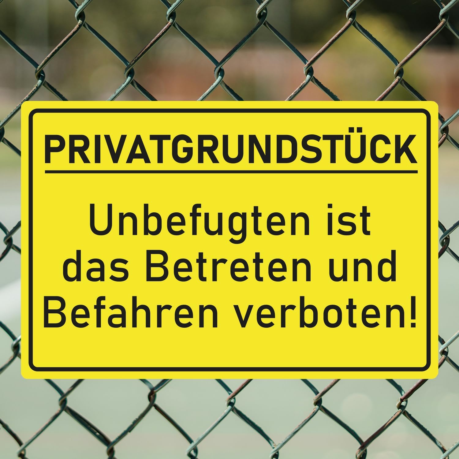 Schild Privatgrundstück betreten und befahren verboten - 30x20cm großes ...