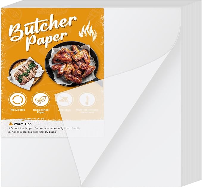 Amazon.com: NEBURORA 100 White Butcher Paper Sheets - No Wax, Precut ...