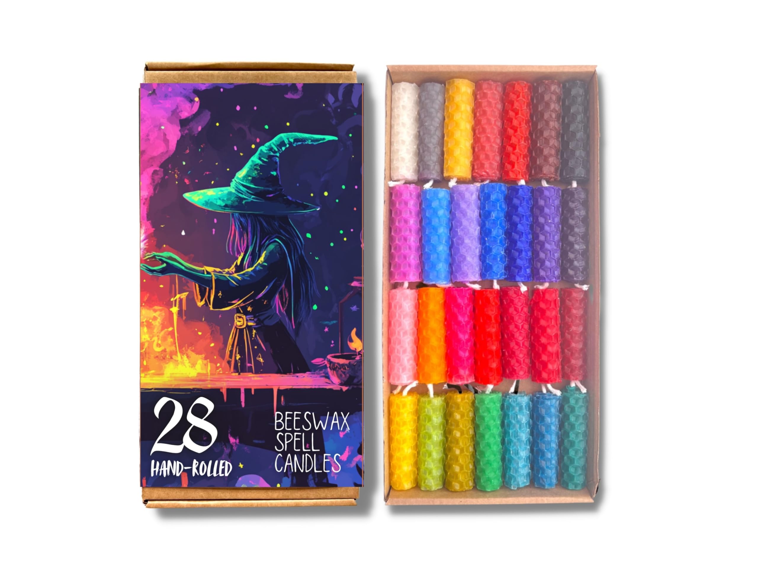 Phoenix Candle Company - Mini Beeswax Spell Candles Set - 28 Count ...