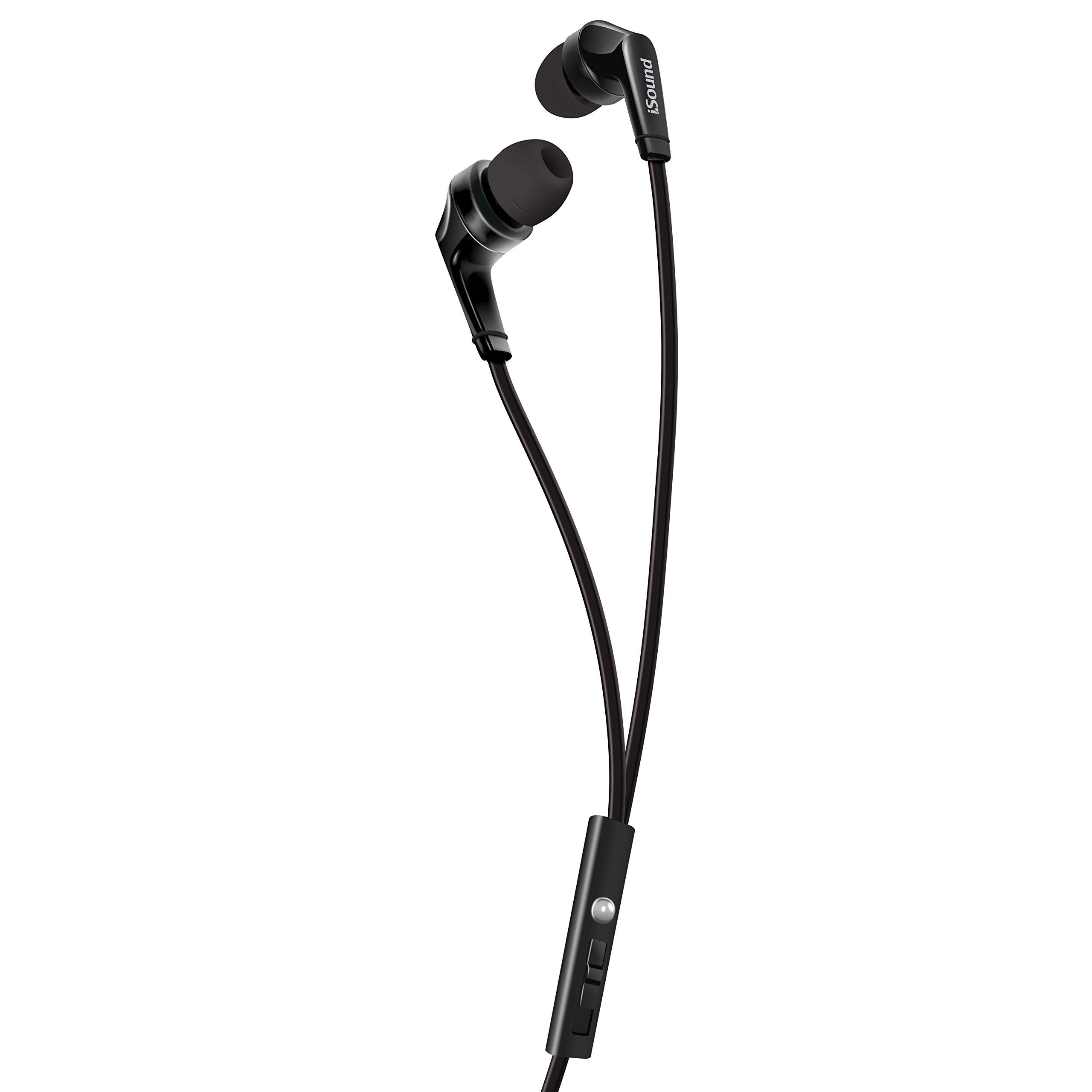 ISOUND – EM 60 Earbuds with Big Bass Stereo Sound, Tangle Free Flat ...