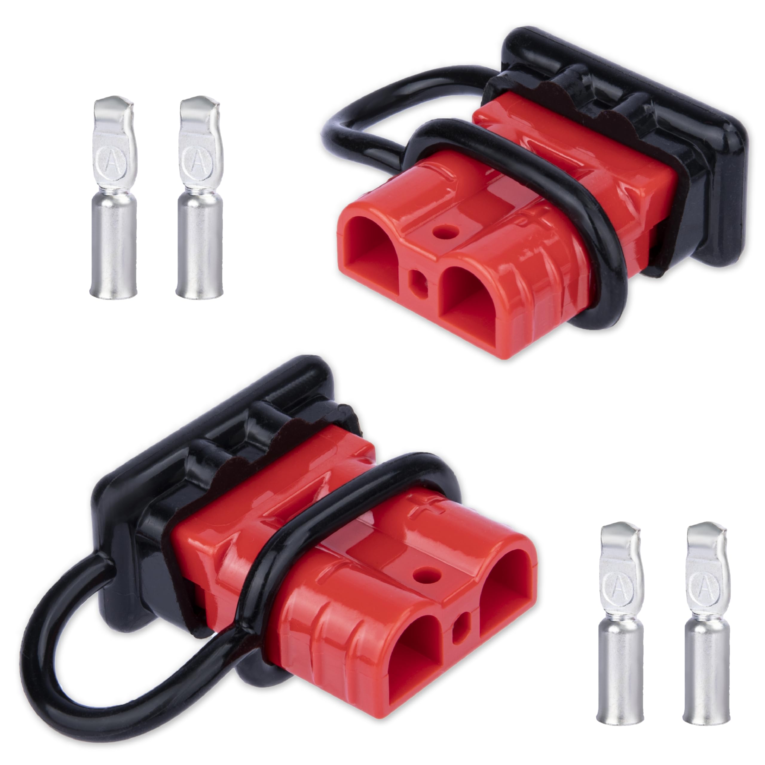 Snapklik.com : Anderson Connector 2 Pcs, 50 Amp 12-36v Batteries Quick ...