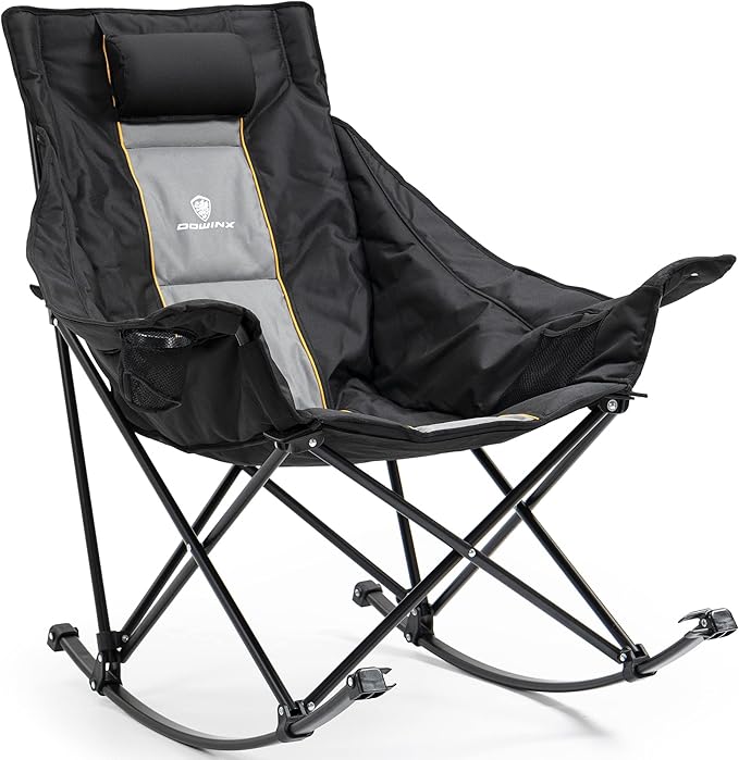Amazon.com : Dowinx Oversized Rocking Camping Chair, Fully Padded Patio ...
