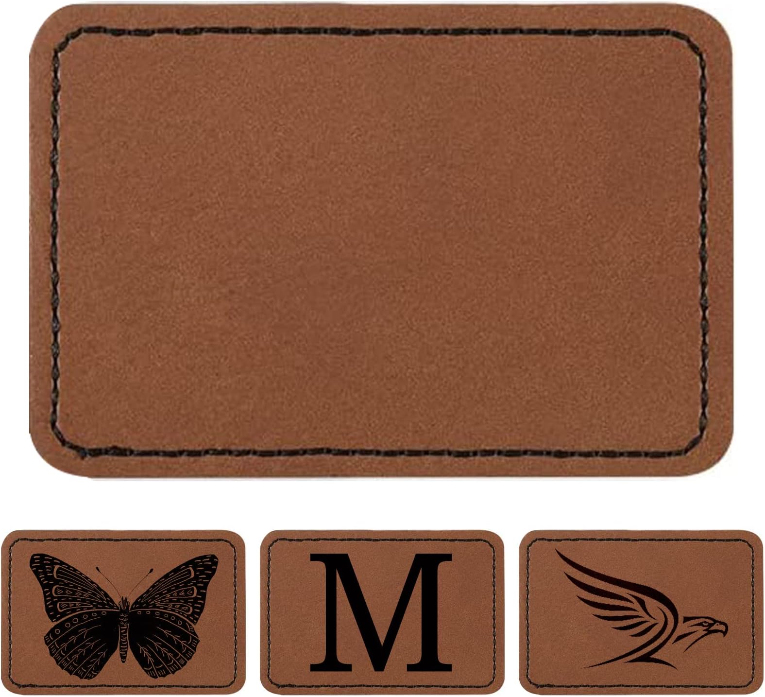 Amazon.com: 60Pcs Blank Leatherette Hat Patches with Adhesive Rustic ...