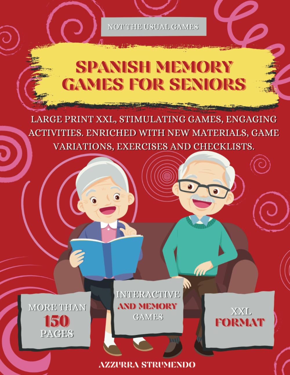 Spanish Memory Games for Seniors: Large print XXL, Stimulating Games ...
