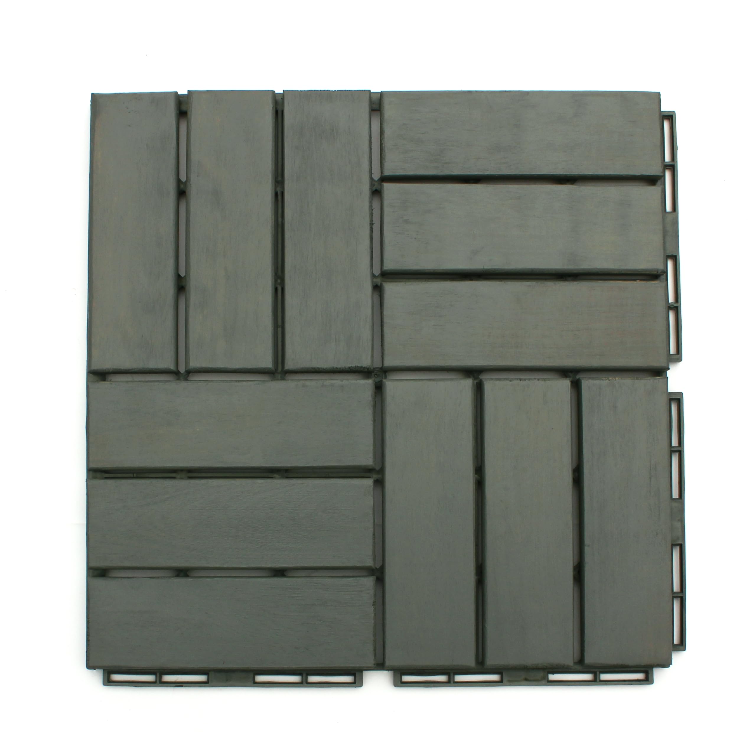 Wood Interlocking Patio Pavers 27 Pieces Acacia Wood Interlocking