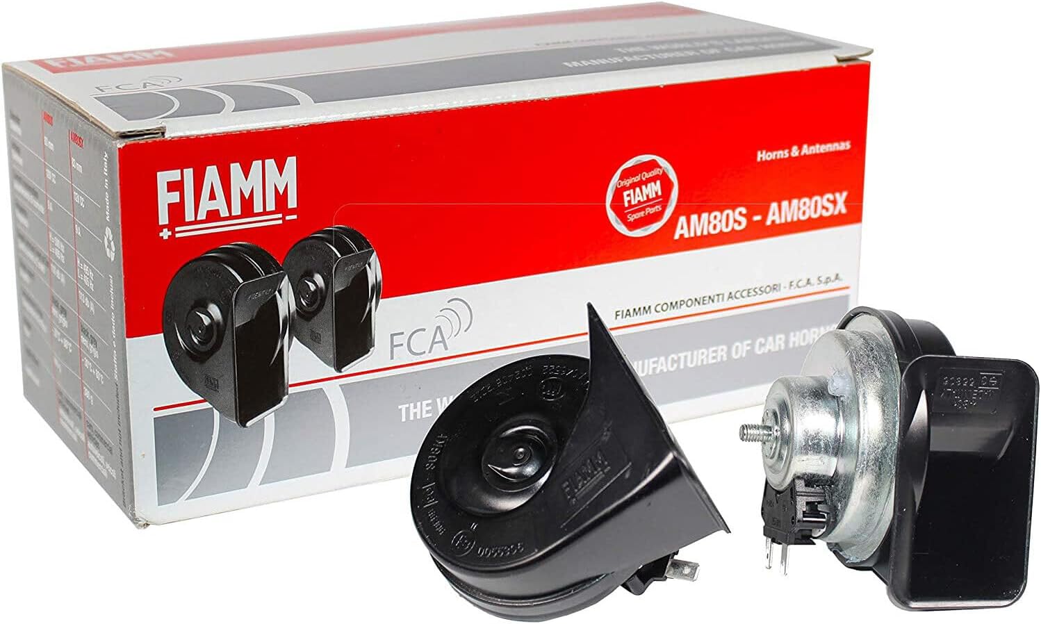 Amazon.fr : FIAMM AM80S Lot de 2 avertisseurs sonores, klaxons, 12 V ...