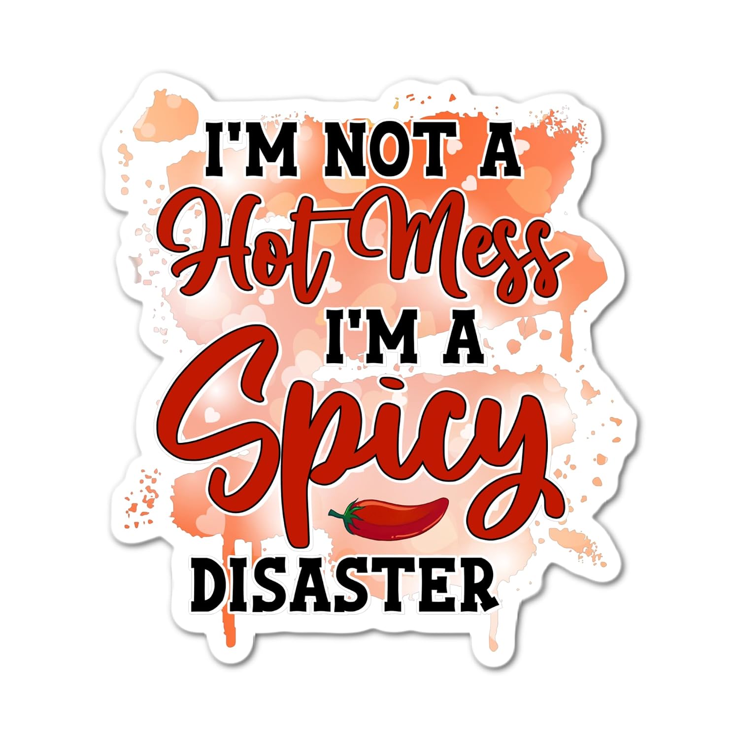 Amazon.com: 3" Spicy Hot Mess Spicy Disaster Neuro Spicy Pepper red ...