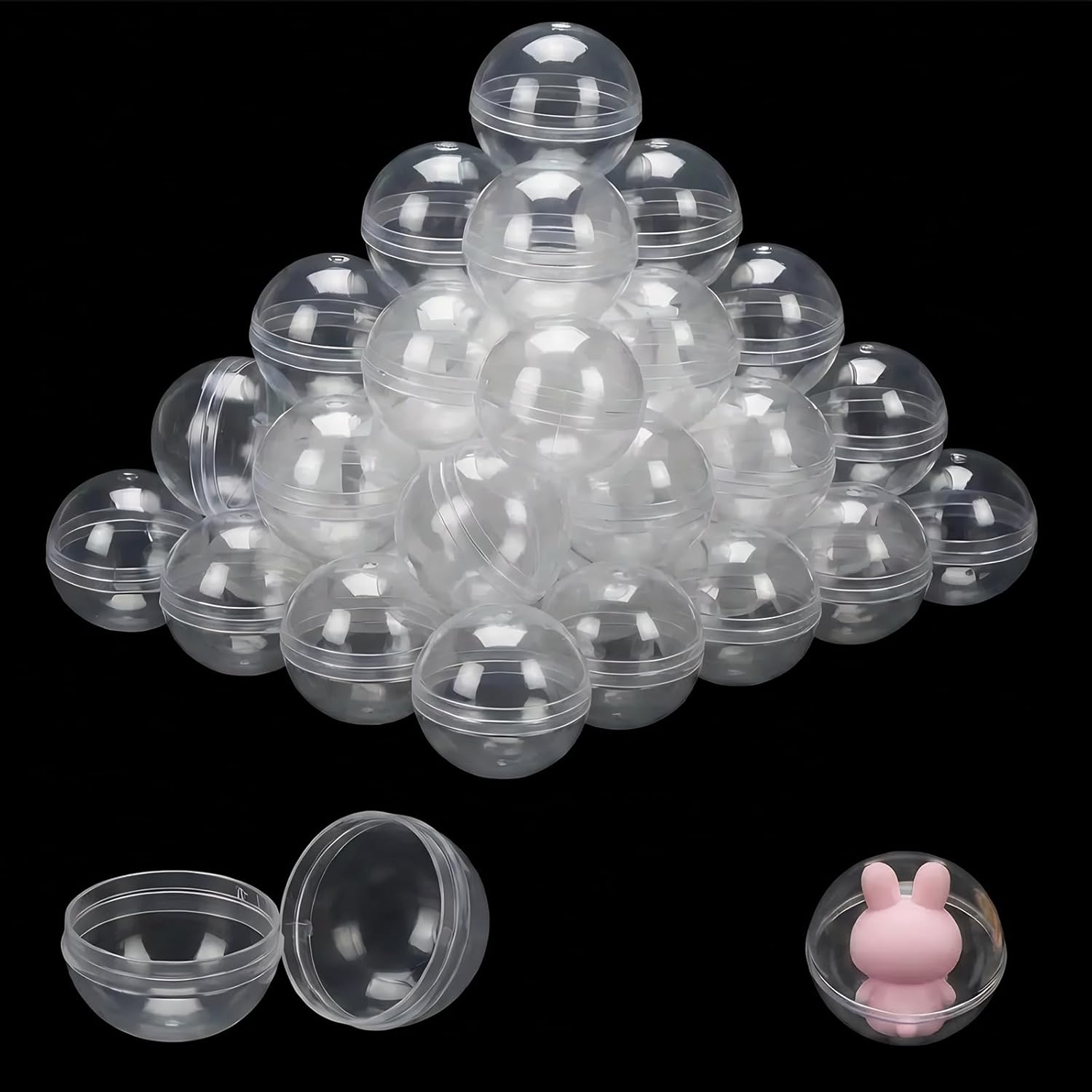 Amazon.com: iplusmile 50Pcs Clear Vending Machine Capsules 1.77 Inch ...