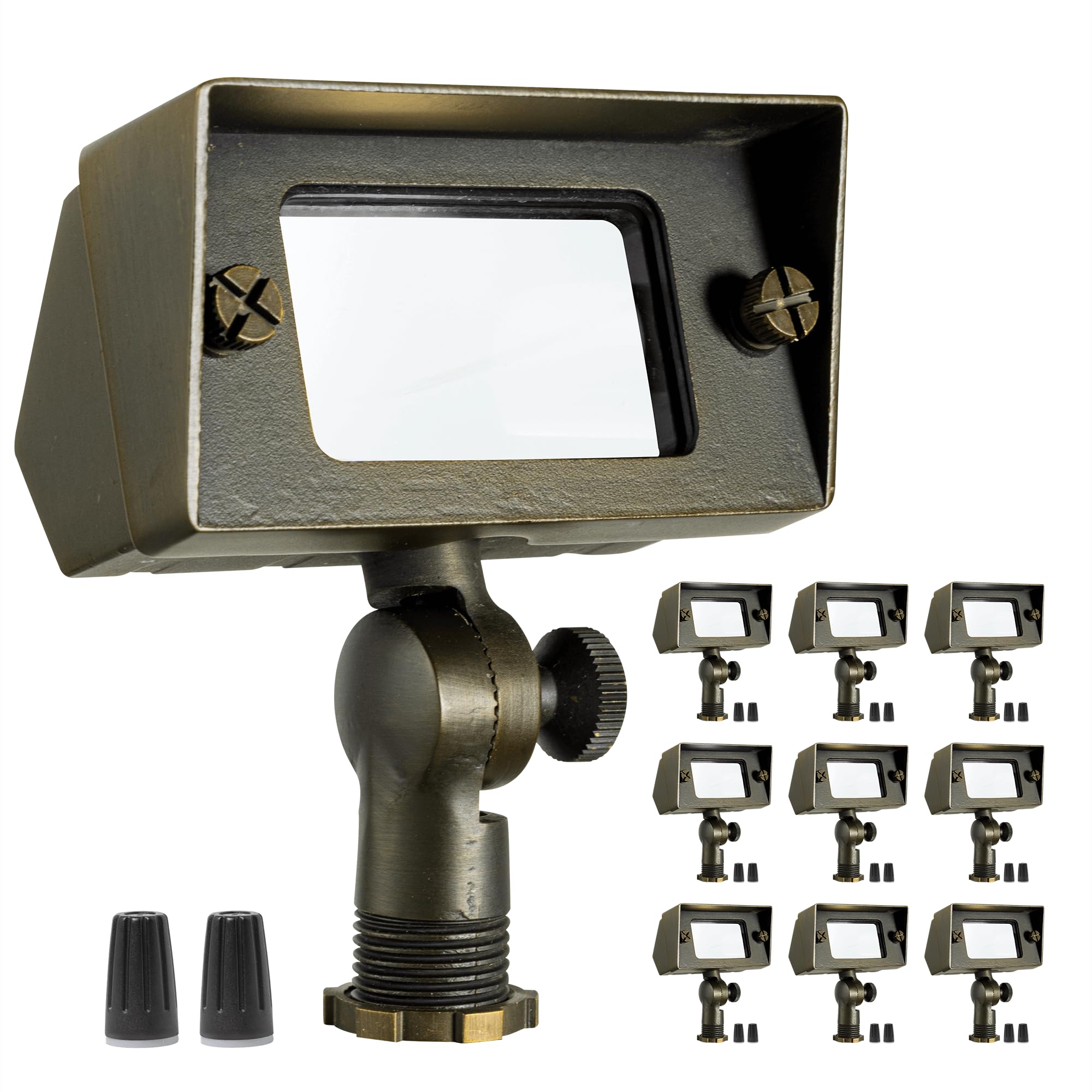 Wall Washer Light & Driveway Lights, 12V Low Voltage Brass Landscape ...