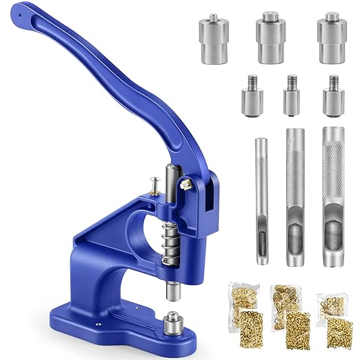 Bonoutil Hand Press Grommet Machine Heavy Duty Grommet Punch Tool Kit ...