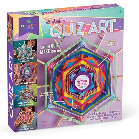Amazon.com: Craft-tastic – All About Me Quiz Art – Craft Kit – Answer ...