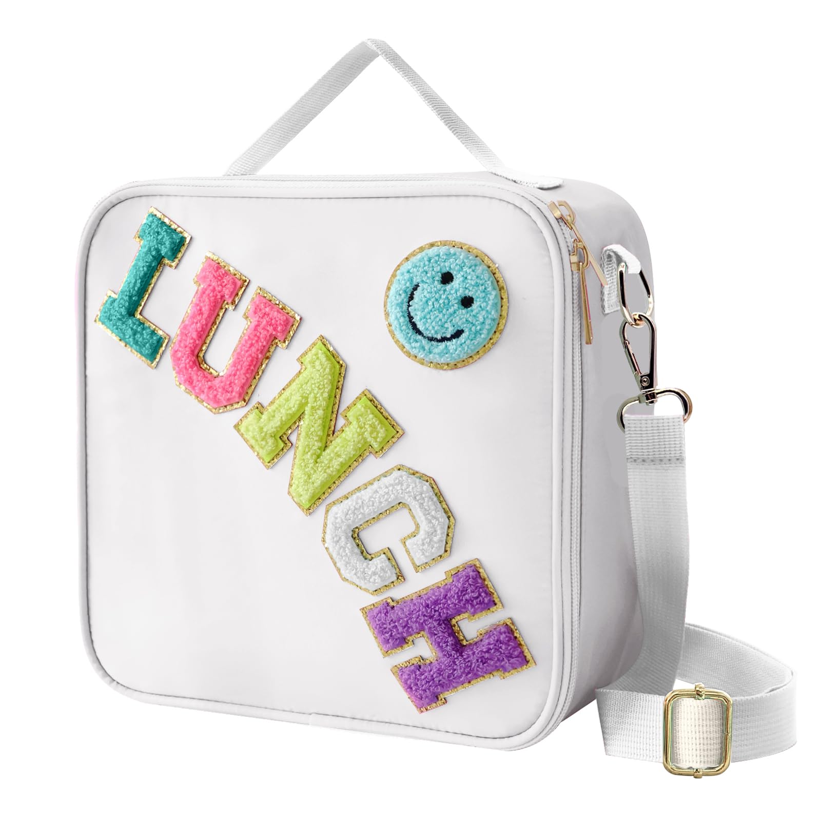 Amazon.com: Insulated Lunch Bag With Adjustable Shoulder Strap, Nylon ...