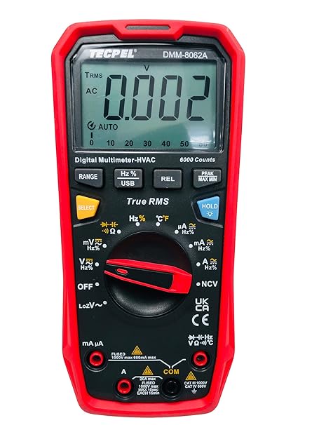 TECPEL DMM-8062A 6000 Counts Digital multimeter: Amazon.com: Tools & Home Improvement