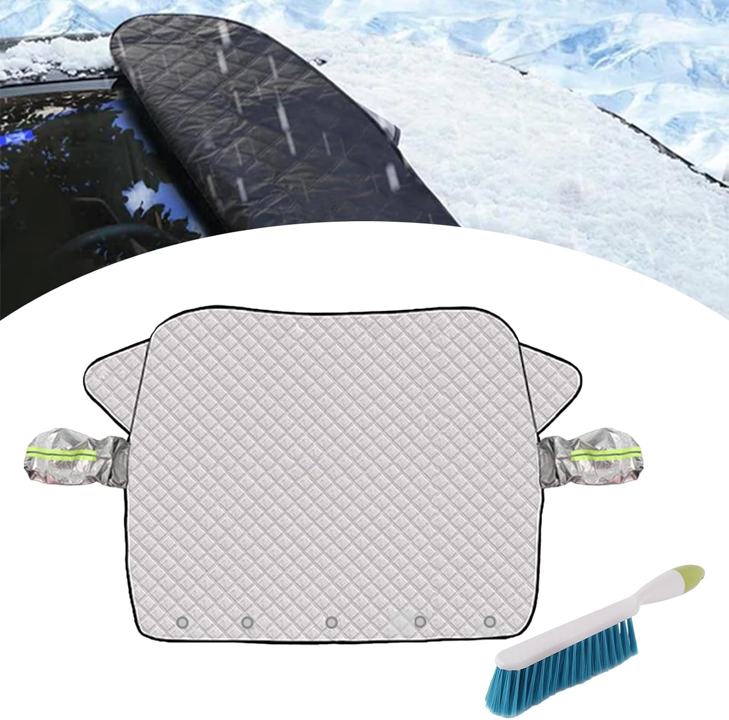 Amazon.com: Magnetic Car Anti-Snow Cover, Compact Portable Windshield ...