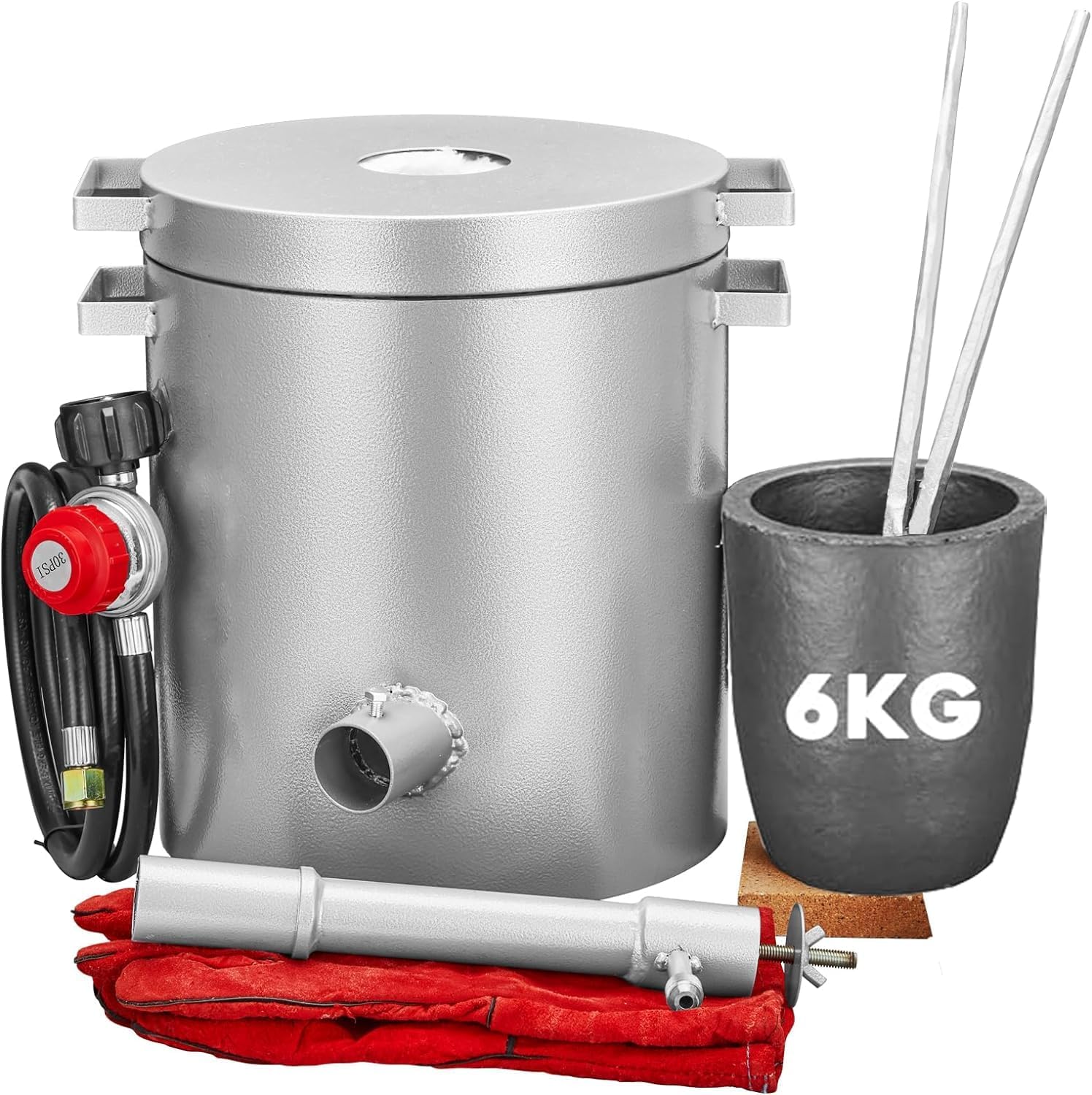 Amazon.com: 6 KG Propane Melting Furnace Kit 1300°C /2372°F Casting ...