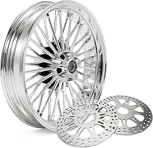 Amazon.com: TOFR 18inch Chrome Front Wheel Rim 36 Fat King Spokes ...