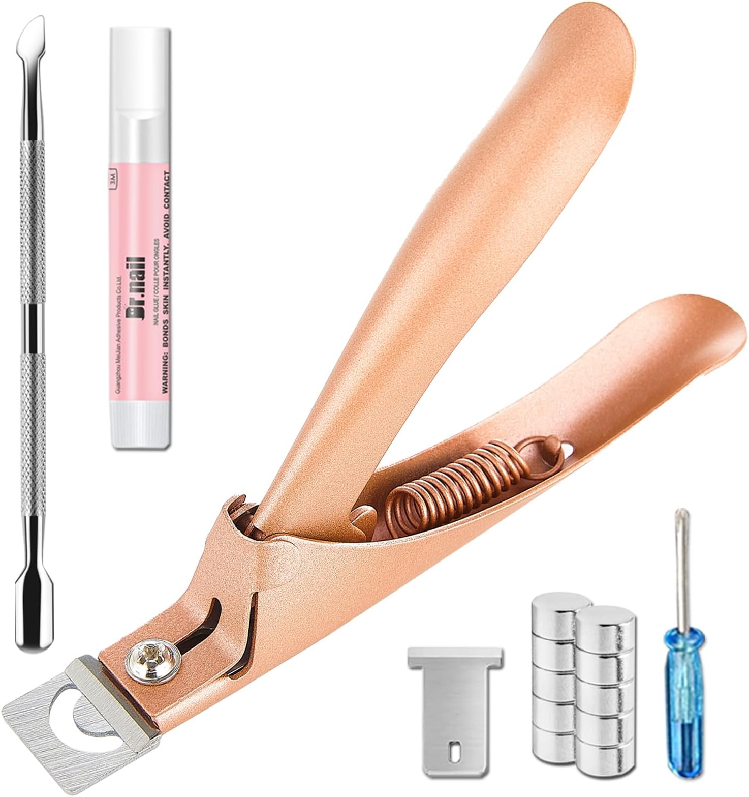 Amazon.com: Nail Clippers Acrylic Nail Cutter with Magnet Sizer, Dr ...